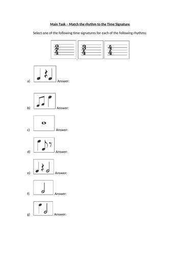 Time Signatures, Rhythms and Dotted Notes - Distance Learning - Music ...