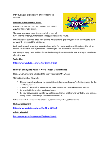 The Power of Words | Teaching Resources