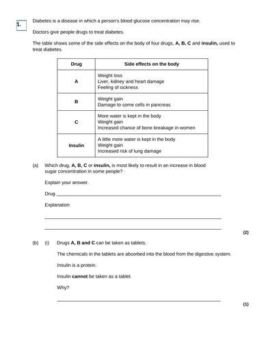 AQA GCSE Biology (9-1) B11.3 Treating diabetes FULL LESSON | Teaching ...