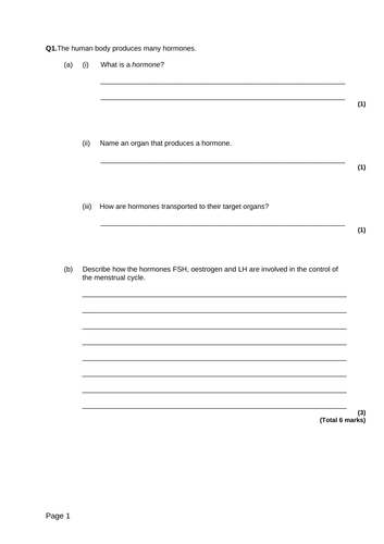AQA GCSE Biology (9-1) B11.5 Human reproduction FULL LESSON | Teaching ...
