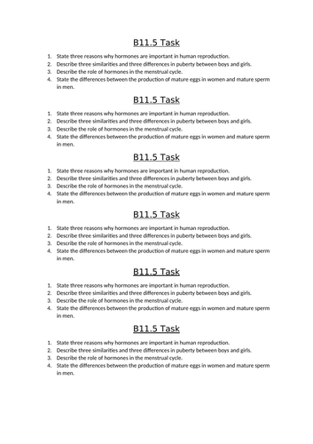 AQA GCSE Biology (9-1) B11.5 Human reproduction FULL LESSON | Teaching ...