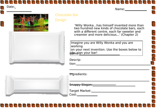 Design your own Chocolate Bar | Teaching Resources