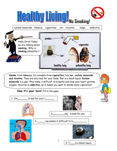 Living Things! Smoking and Health | Teaching Resources