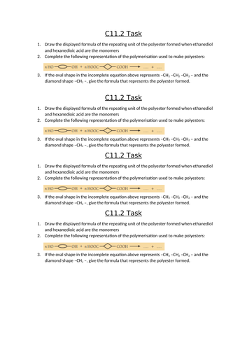 AQA GCSE Chemistry (9-1) - C11.2 Condensation polymerisation FULL ...