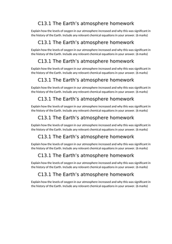 AQA GCSE Chemistry (9-1) - C13.1 History of our atmosphere FULL LESSON ...