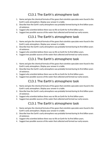 AQA GCSE Chemistry (9-1) - C13.1 History of our atmosphere FULL LESSON ...