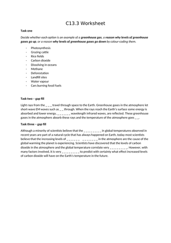 AQA GCSE Chemistry (9-1) - C13.3 Greenhouse gases FULL LESSON ... AQA GCSE Chemistry (9-1) - C13.3 Greenhouse gases FULL LESSON ...
