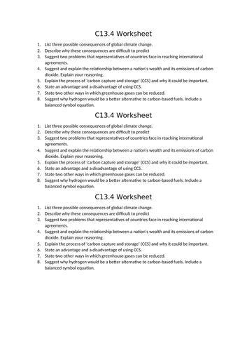 AQA GCSE Chemistry (9-1) - C13.4 Global climate change FULL LESSON ...