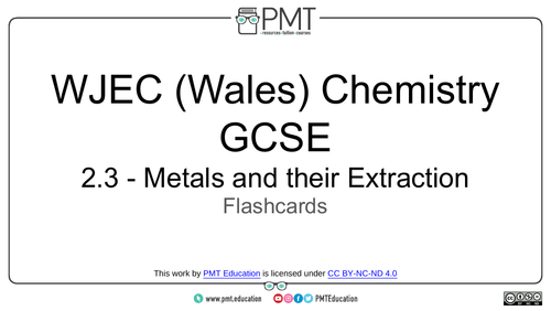 WJEC (Wales) GCSE Chemistry Flashcards | Teaching Resources