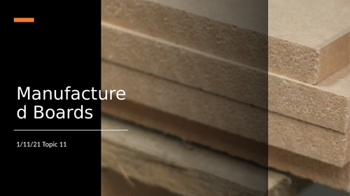 Product Design GCSE - 11 Manufactured Boards | Teaching Resources
