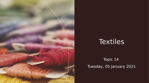 Product Design GCSE - 14 Textiles | Teaching Resources