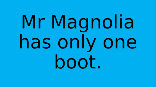 Mr Magnolia. Text with added sound effects and prop ideas. | Teaching ...