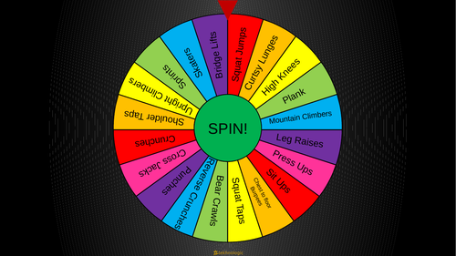 Spin the Wheel Fitness | Teaching Resources