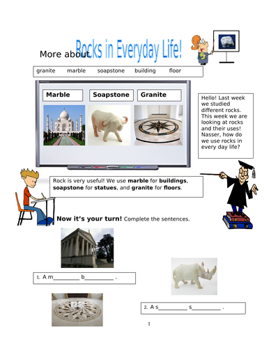 Materials! Uses of Rocks in Everyday Life | Teaching Resources