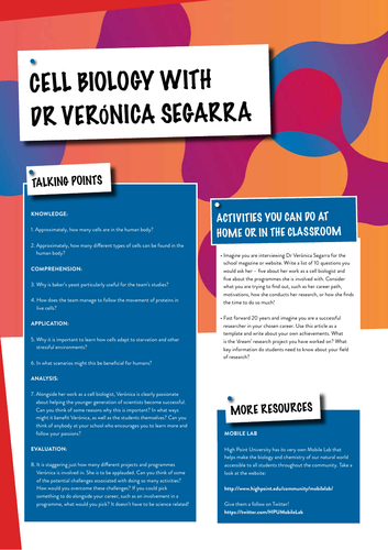 Understanding cells and fostering love for science | Teaching Resources