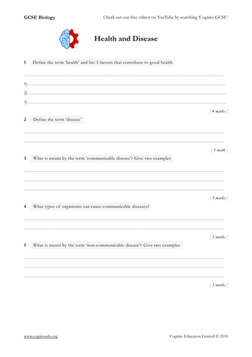 GCSE Bio - Organisation Topic - worksheets + answers pack | Teaching ...