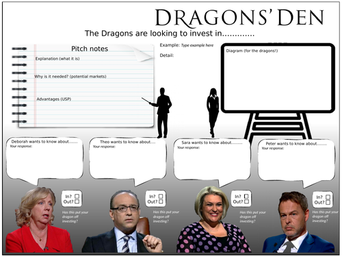 Dragons Den template | Teaching Resources