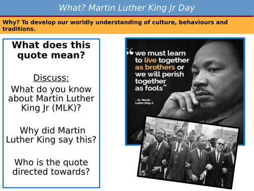 Martin Luther King Jr Day Tutor/Whole School Activity | Teaching Resources