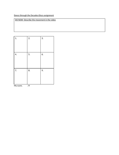 DANCE THROUGH THE DECADES remote learning for Dance lesson 2- The 70S ...