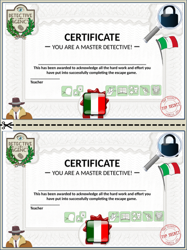 Italian Escape Room - The Italian Job | Teaching Resources