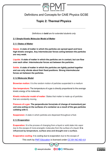CAIE GCSE Physics Definitions | Teaching Resources CAIE GCSE Physics Definitions | Teaching Resources