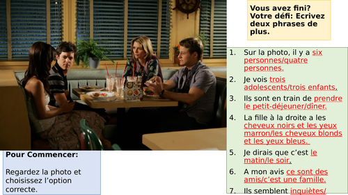 Photocard Theme 1 French Speaking | Teaching Resources