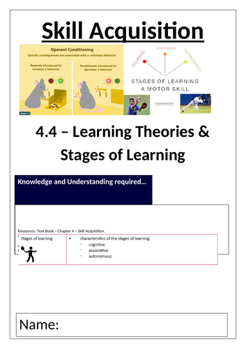 OCR A Level PE - Skill Acquisition ILT4 - Learning Theories and Stages ... OCR A Level PE - Skill Acquisition ILT4 - Learning Theories and Stages ...