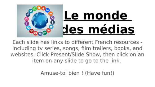 Le monde des médias - virtual French resource | Teaching Resources