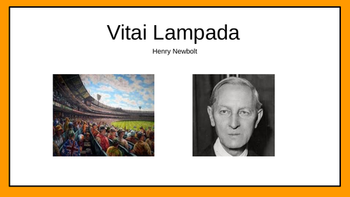 CCEA GCSE Conflict Poetry: Vitai Lampada Henry Newbolt | Teaching Resources