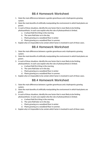 AQA GCSE Biology (9-1) B8 Photosynthesis - ALL LESSONS | Teaching Resources