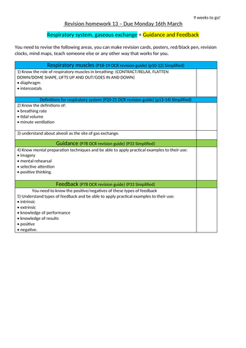 OCR GCSE PE flipped learning, homework, starters revision quizzes ...
