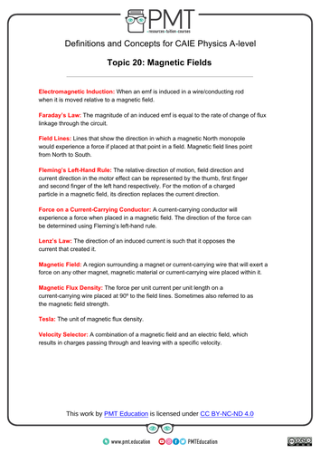 CAIE A-level Physics Definitions | Teaching Resources CAIE A-level Physics Definitions | Teaching Resources