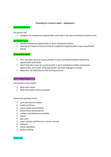 NCFE Level 3 Sport - Preparing for a Career in Sport and Physical ...