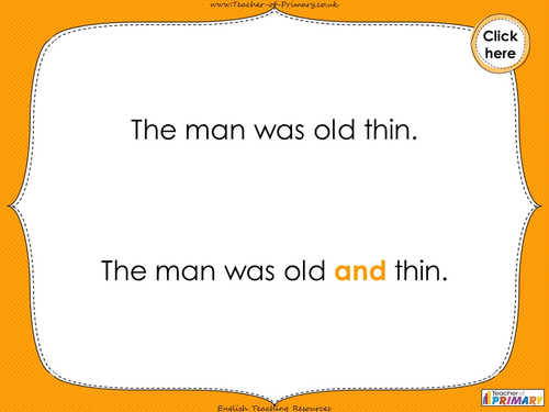 Using 'and' - Year 1 | Teaching Resources