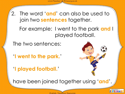 Using 'and' - Year 1 | Teaching Resources