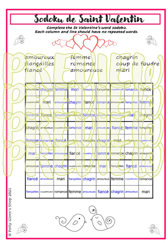 French Valentine's Day Year 8 La Saint Valentin | Teaching Resources