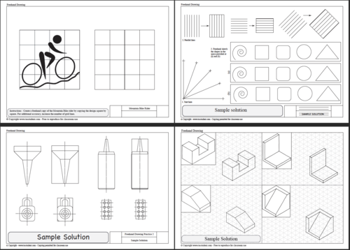 Technical Drawing and Graphics - Set 3 "Freehand Drawing" | Teaching ...