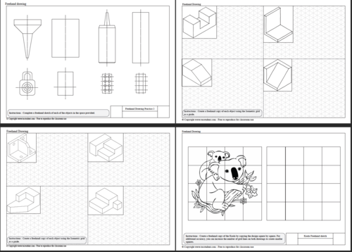 Technical Drawing and Graphics - Set 3 "Freehand Drawing" | Teaching ...