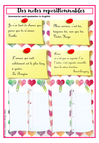 French Valentine's Day Year 10 La Saint Valentin | Teaching Resources