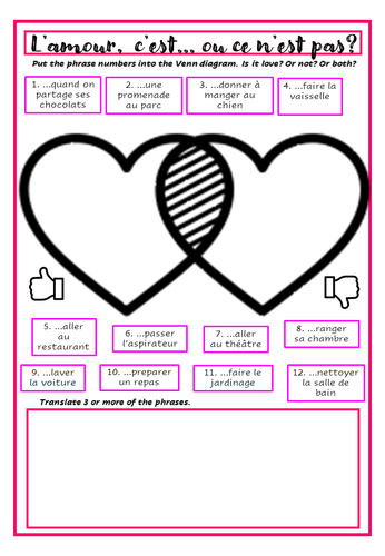 French Valentine's Day Year 10 La Saint Valentin | Teaching Resources