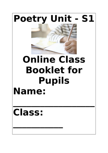 Poetry Introduction Unit for S1/Y7: PowerPoints and Word booklets ...