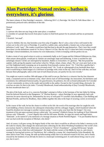 The 'HOW' question: ALAN PARTRIDGE (Reading revision GCSE English Lang ...