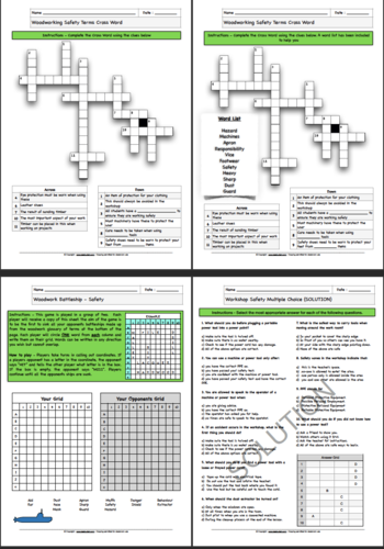 Woodwork Lessons for Busy Teachers - Set 1 "Safety" | Teaching Resources