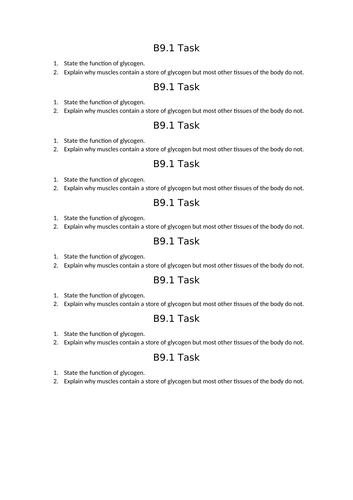 AQA GCSE Biology (9-1) B9.2 The response to exercise FULL LESSON ...