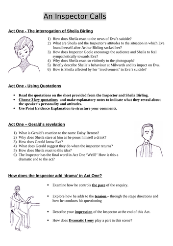An Inspector Calls Lessons - Booklet | Teaching Resources