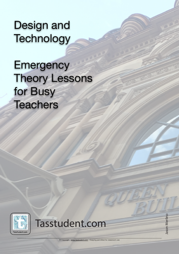 Design & Technology Lessons for Busy Teachers Set 1 "General Product ...