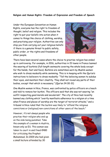 Freedom of Expression + Religion | Teaching Resources