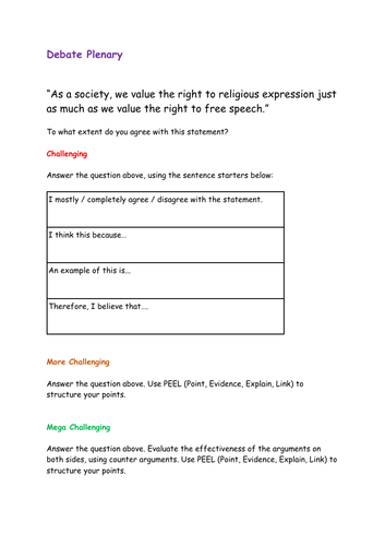 Freedom of Expression + Religion | Teaching Resources