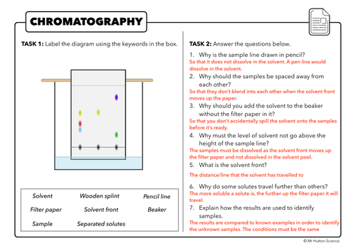 1.3 Separation techniques, AQA Chemistry | Teaching Resources 1.3 Separation techniques, AQA Chemistry | Teaching Resources