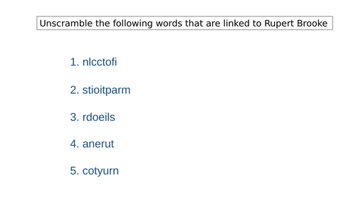 RUPERT BROOKE THE DEAD 3 LESSONS REMOTE OR NOT KS3 ENGLISH | Teaching ...
